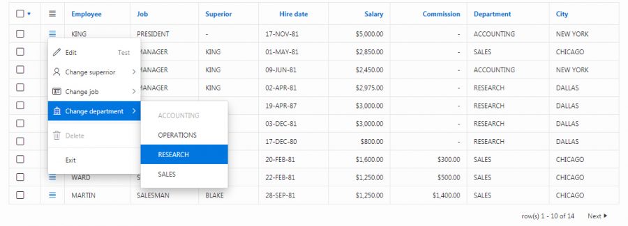 Oracle APEX popup menu with Pretius APEX Context Menu - Pretius