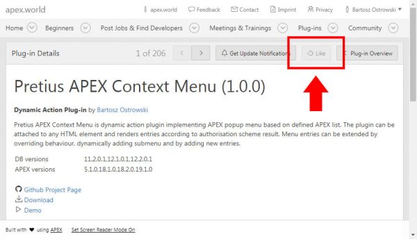 Oracle APEX popup menu with Pretius APEX Context Menu - Pretius
