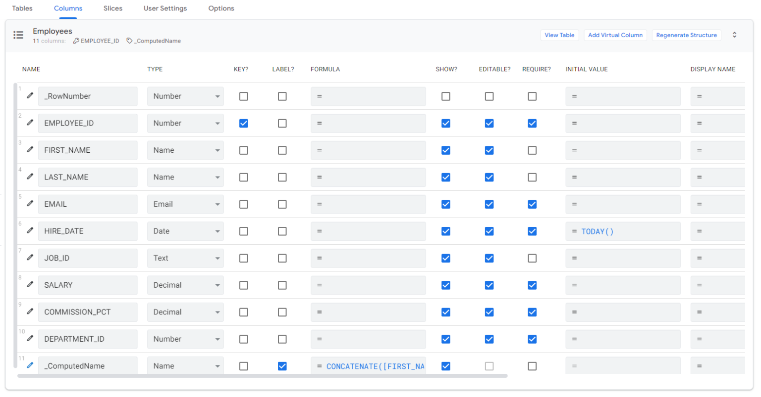 How to use AppSheet: A guide to Data tab sections - Pretius