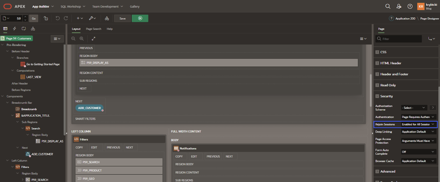 APEX application links – How not to lose an active session - Pretius