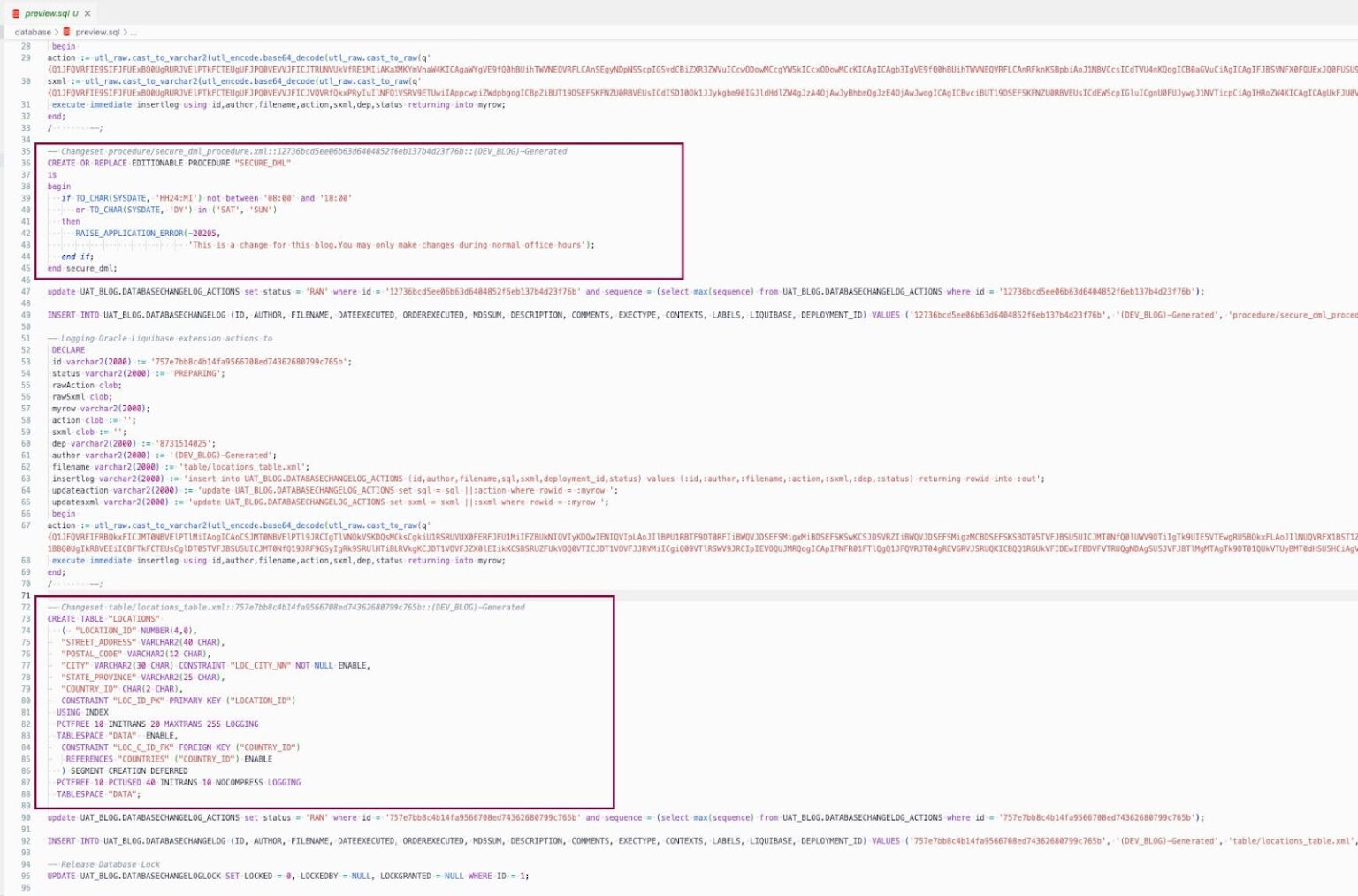 Track your DEV database changes and export them to UAT using SQLcl Liquibase - Pretius
