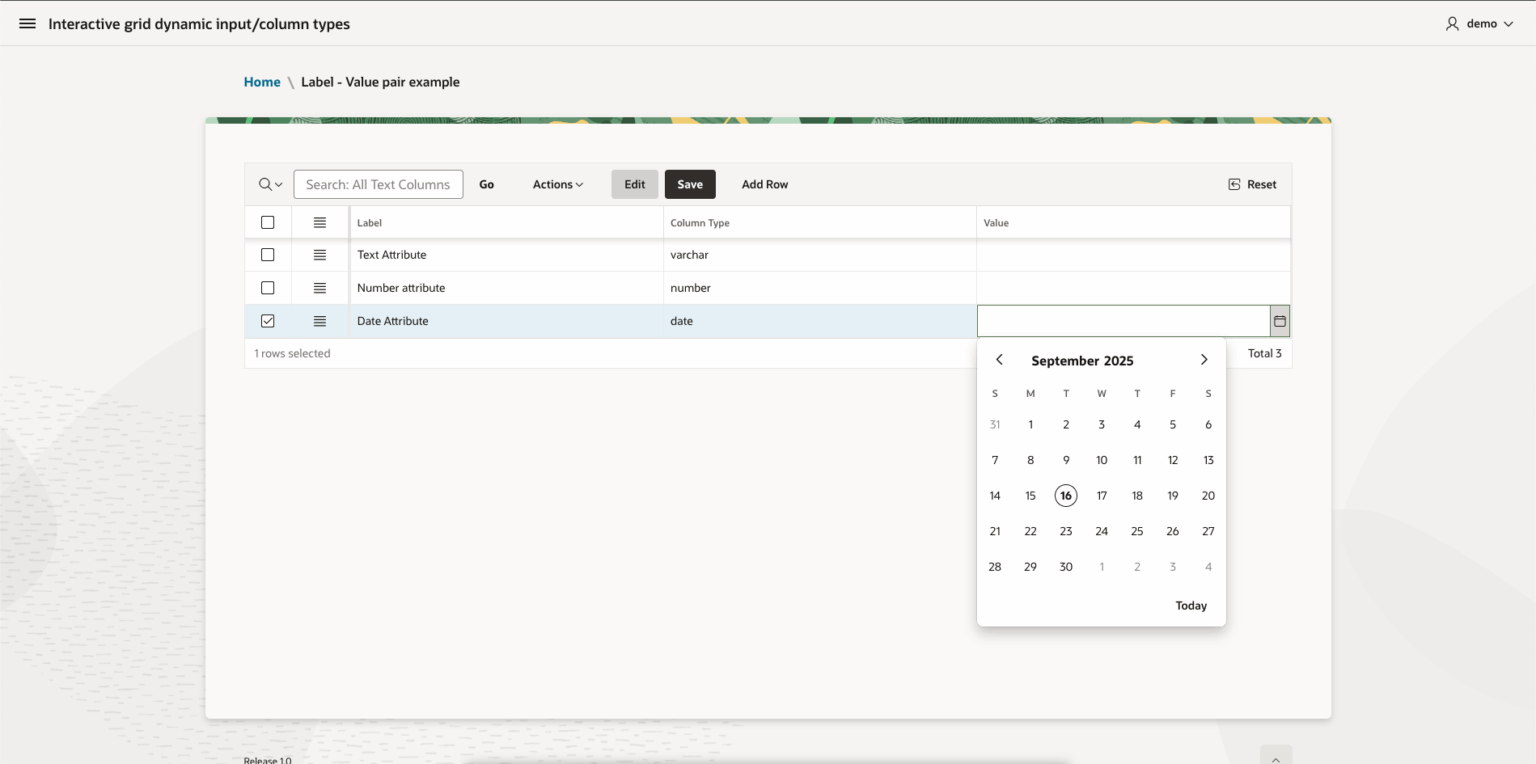Step-by-step guide to Interactive Grids with Dynamic Column types ...
